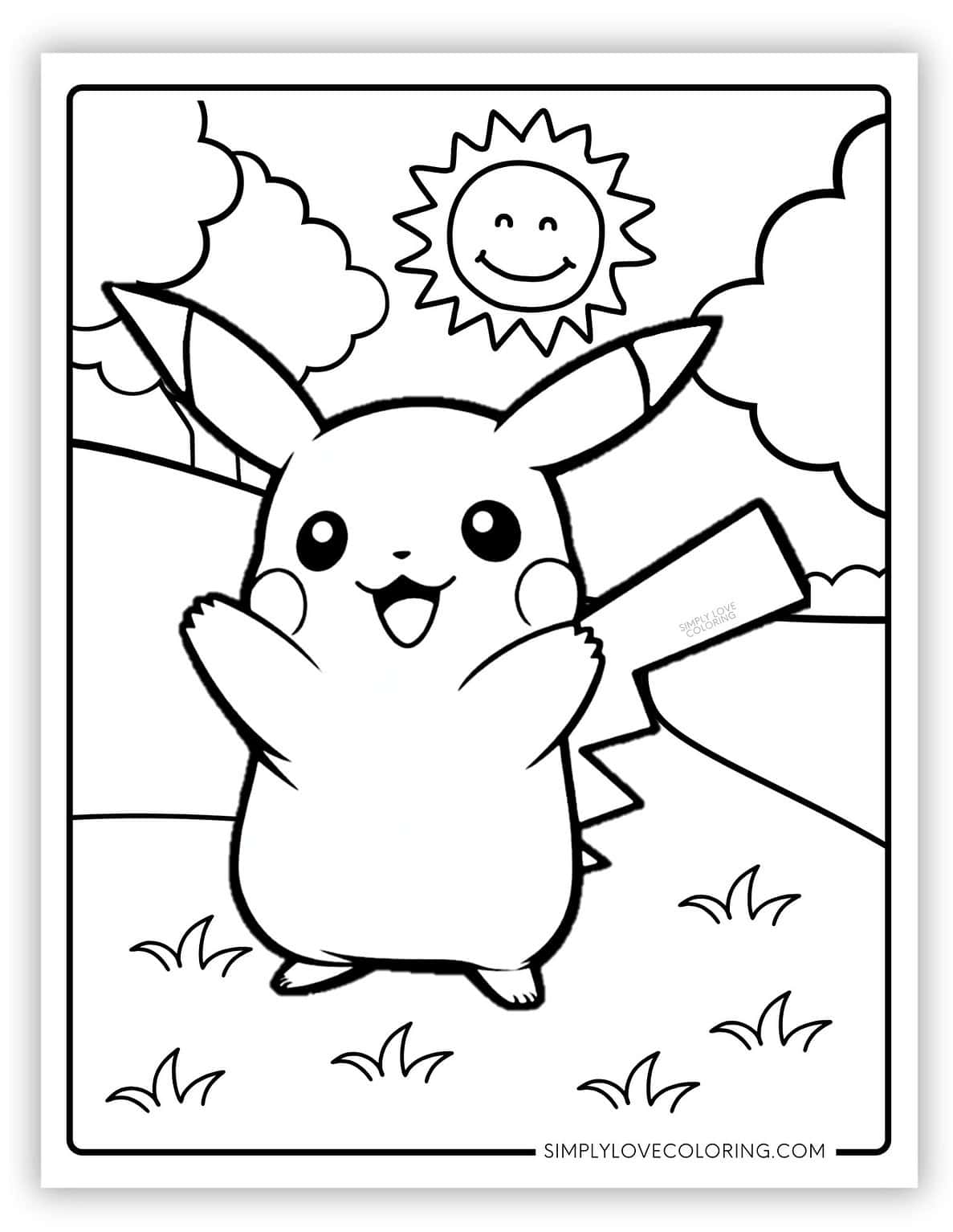Pikachu Coloring Pages (Free PDF Printables) - Simply Love Coloring