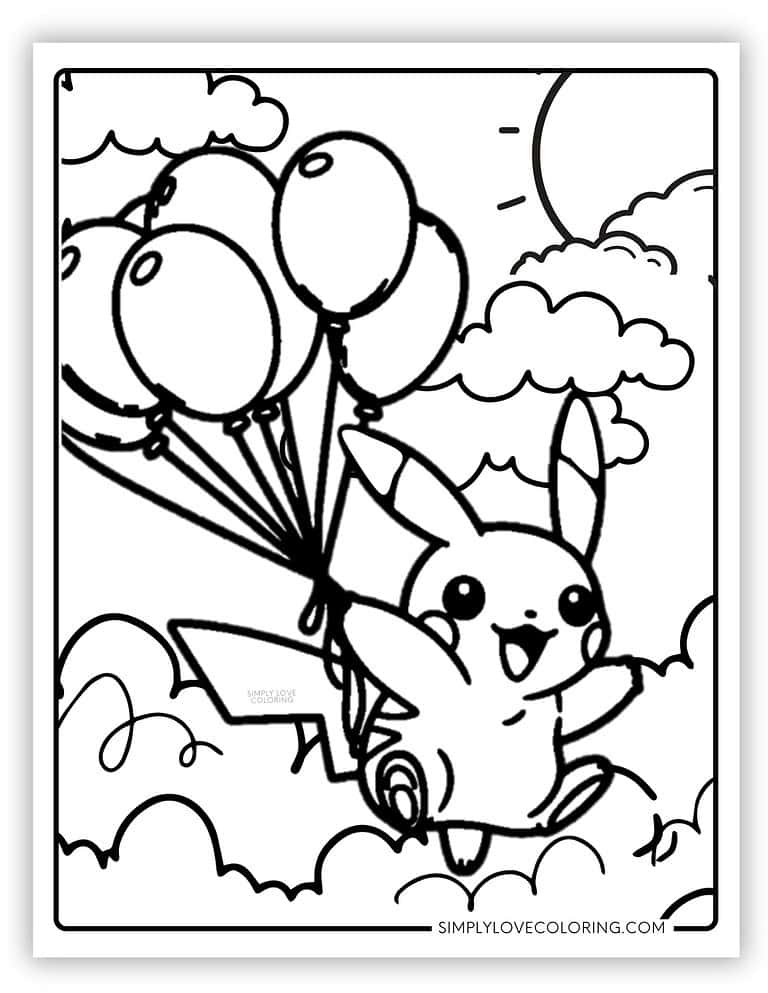 Pikachu Coloring Pages (Free PDF Printables) - Simply Love Coloring