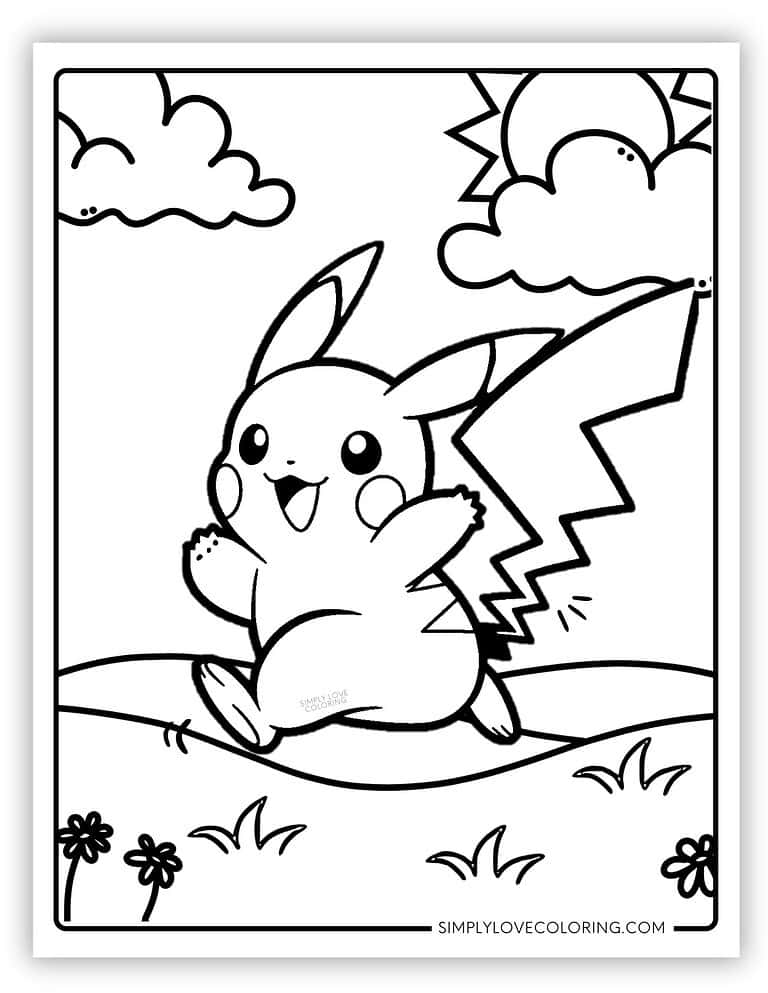 Pikachu Coloring Pages (Free PDF Printables) - Simply Love Coloring