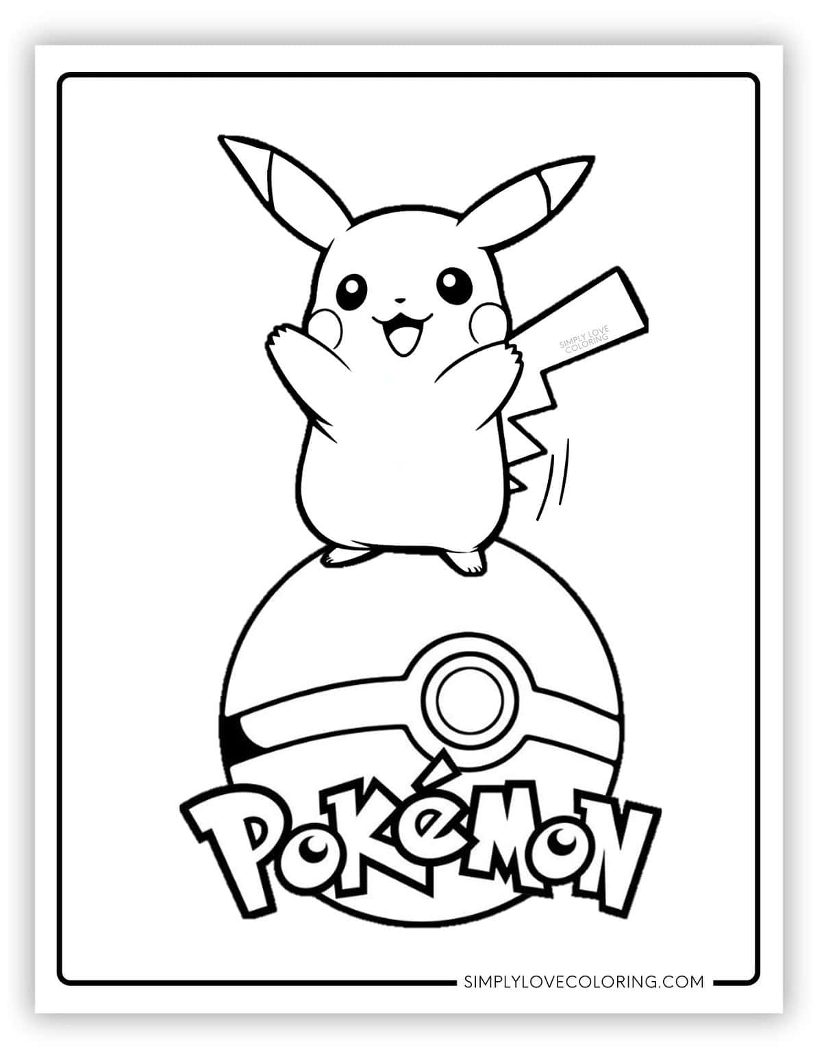 Pikachu Coloring Pages (Free PDF Printables) - Simply Love Coloring