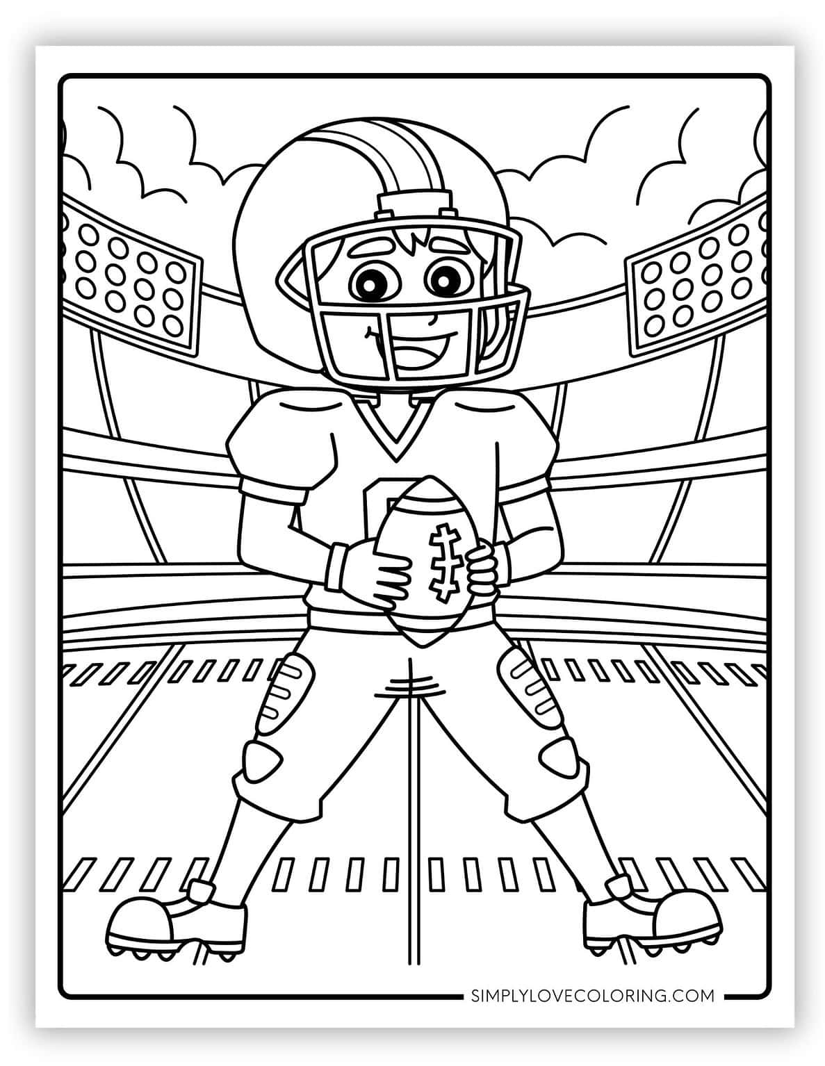 Fun Football Coloring Pages (Free PDF Printables) - Simply Love Coloring