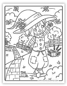 Scarecrow Coloring Pages (Free PDF Printables) - Simply Love Coloring