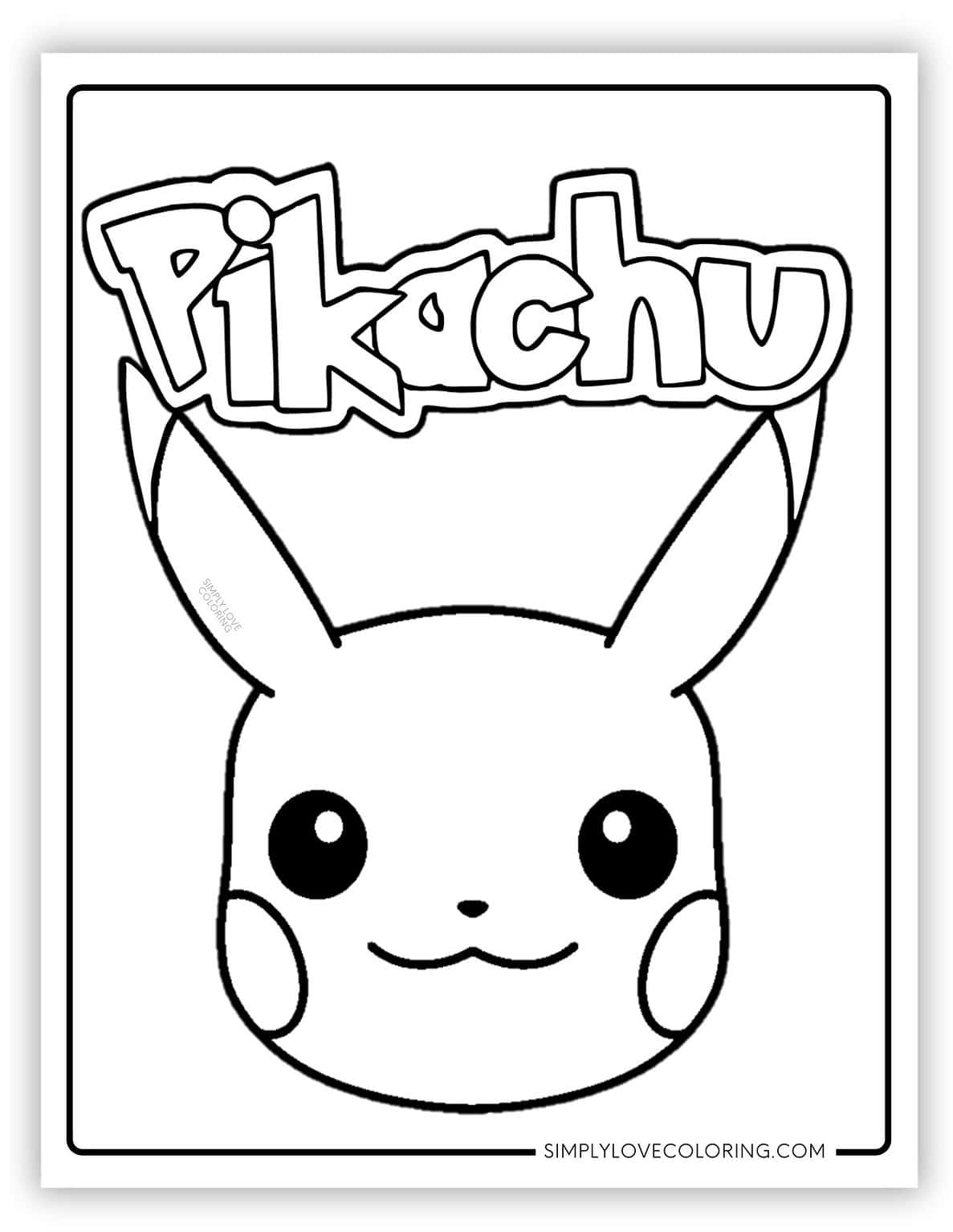 Pikachu Coloring Pages (Free PDF Printables) - Simply Love Coloring
