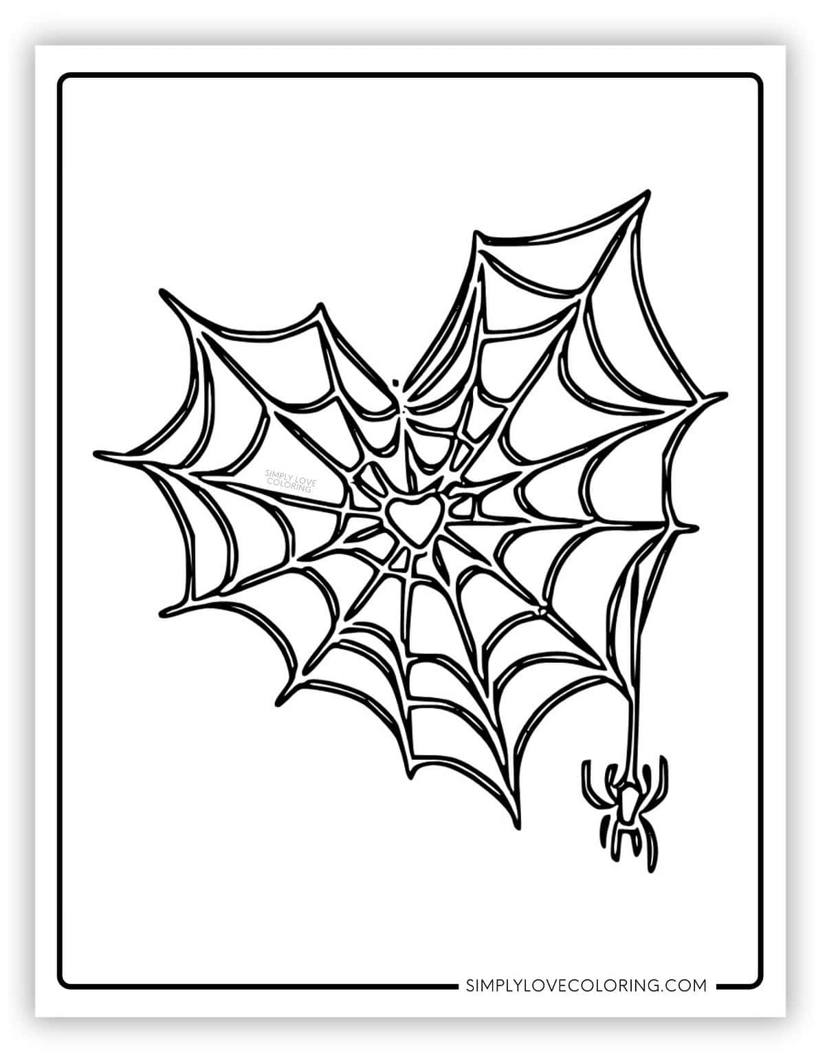 Spider Web Coloring Pages (Free PDF Printables) - Simply Love Coloring
