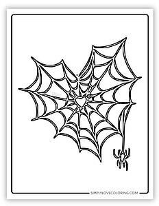 Spider Web Coloring Pages (Free PDF Printables) - Simply Love Coloring