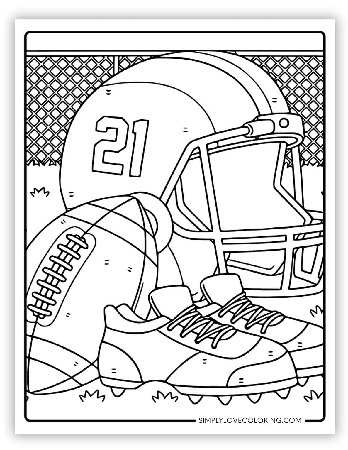 Fun Football Coloring Pages (Free PDF Printables) - Simply Love Coloring