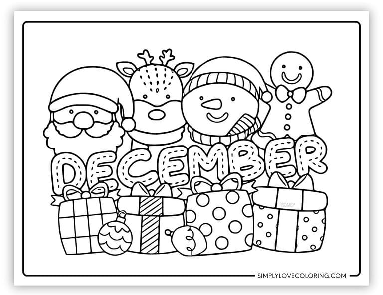 December Coloring Pages (Free PDF Printables) - Simply Love Coloring