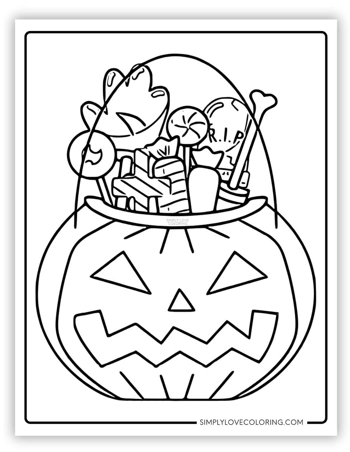 Halloween Candy Coloring Pages (Free PDF Printables) - Simply Love Coloring