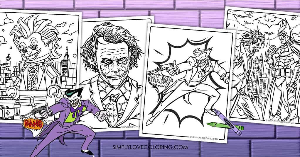 Joker Coloring Pages (Free PDF Printables) - Simply Love Coloring