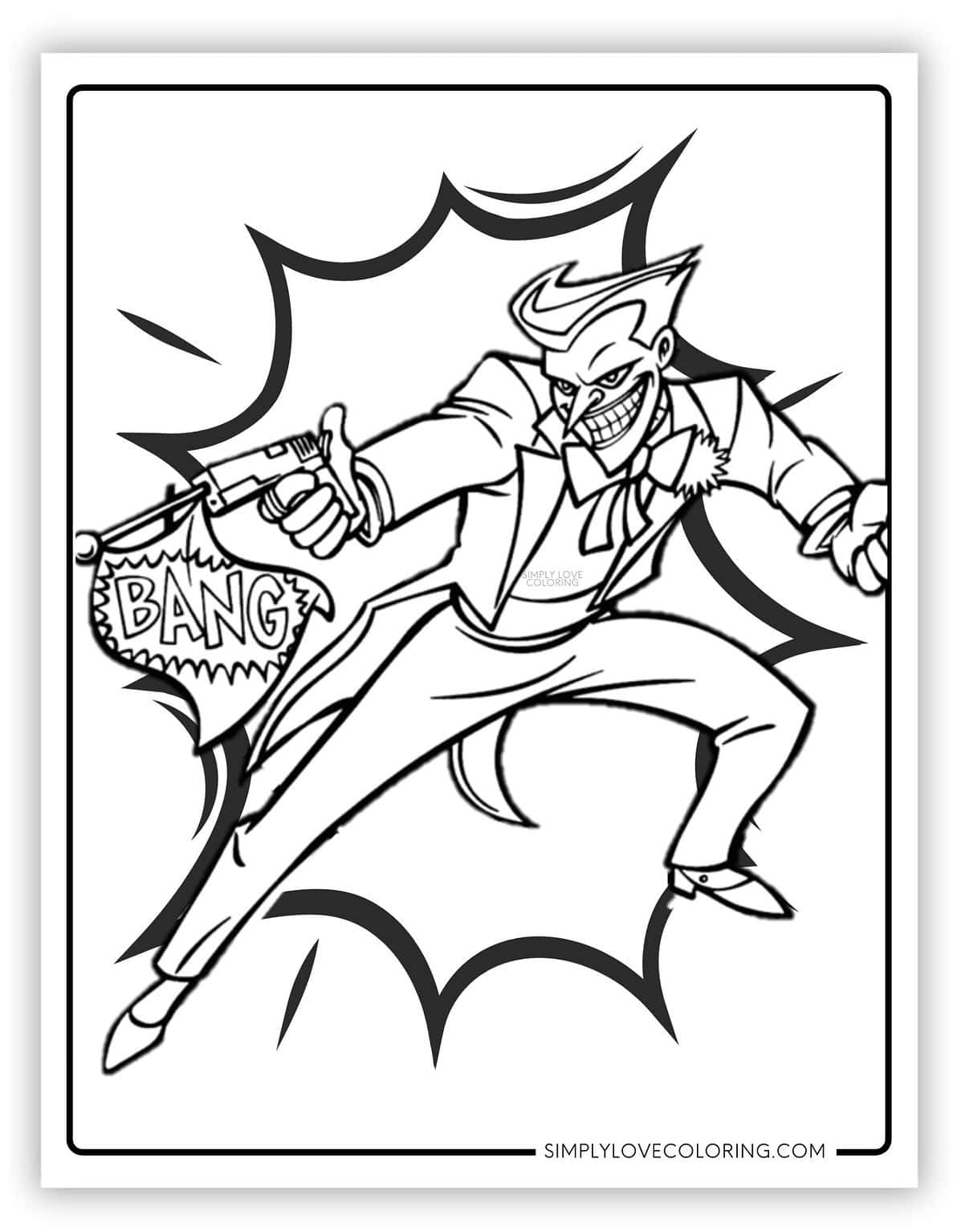 Joker Coloring Pages (Free PDF Printables) - Simply Love Coloring