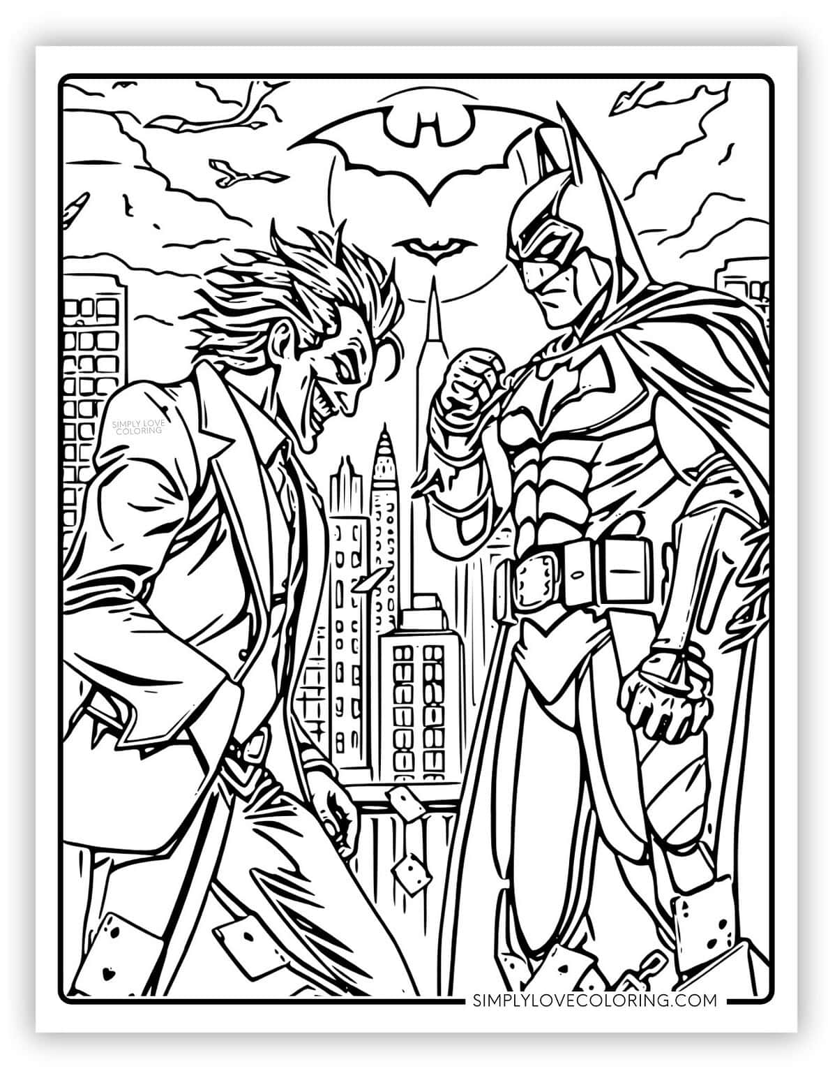 Joker Coloring Pages (Free PDF Printables) - Simply Love Coloring