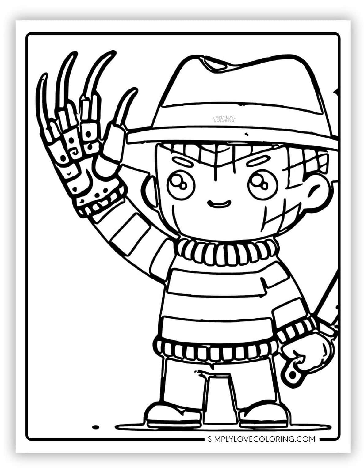 Freddy Krueger Coloring Pages (Free PDF Printables) - Simply Love Coloring