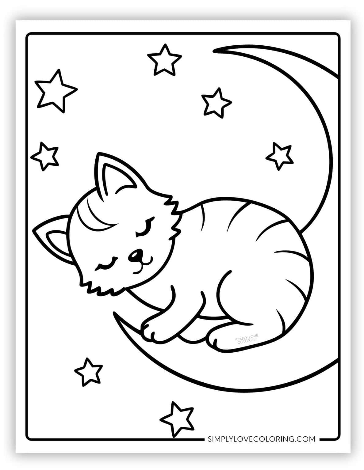 Cute Kitten Coloring Pages (Free PDF Printables) - Simply Love Coloring