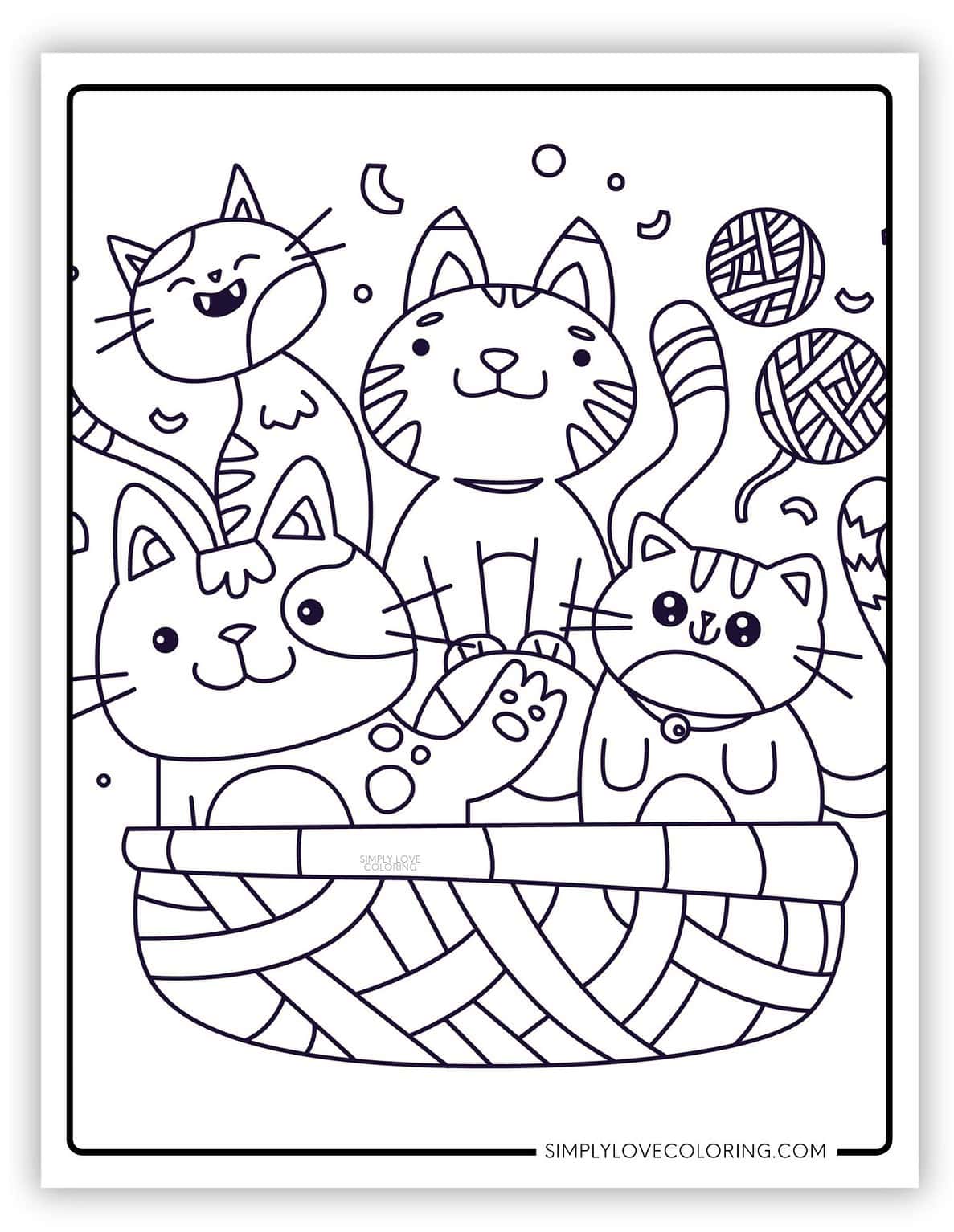 Cute Kitten Coloring Pages (Free PDF Printables) - Simply Love Coloring