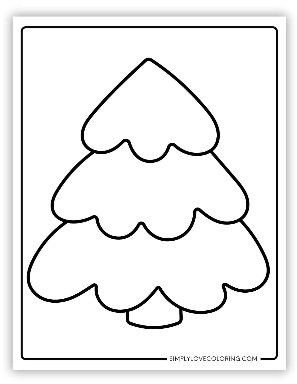 Christmas Tree Templates (Free PDF Printables) - Simply Love Coloring