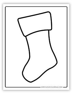 Christmas Stocking Templates (Free PDF Printables) - Simply Love Coloring