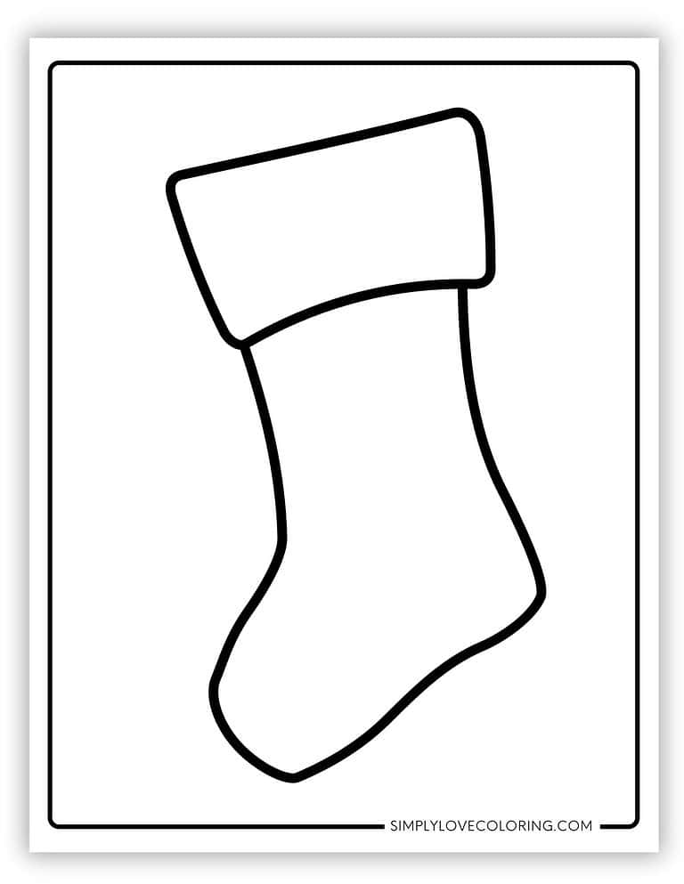 Christmas Stocking Templates (Free PDF Printables) - Simply Love Coloring