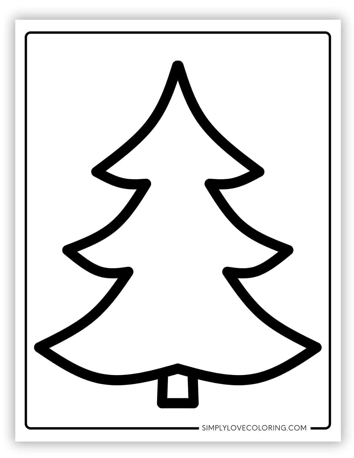 Christmas Tree Templates (Free PDF Printables) - Simply Love Coloring