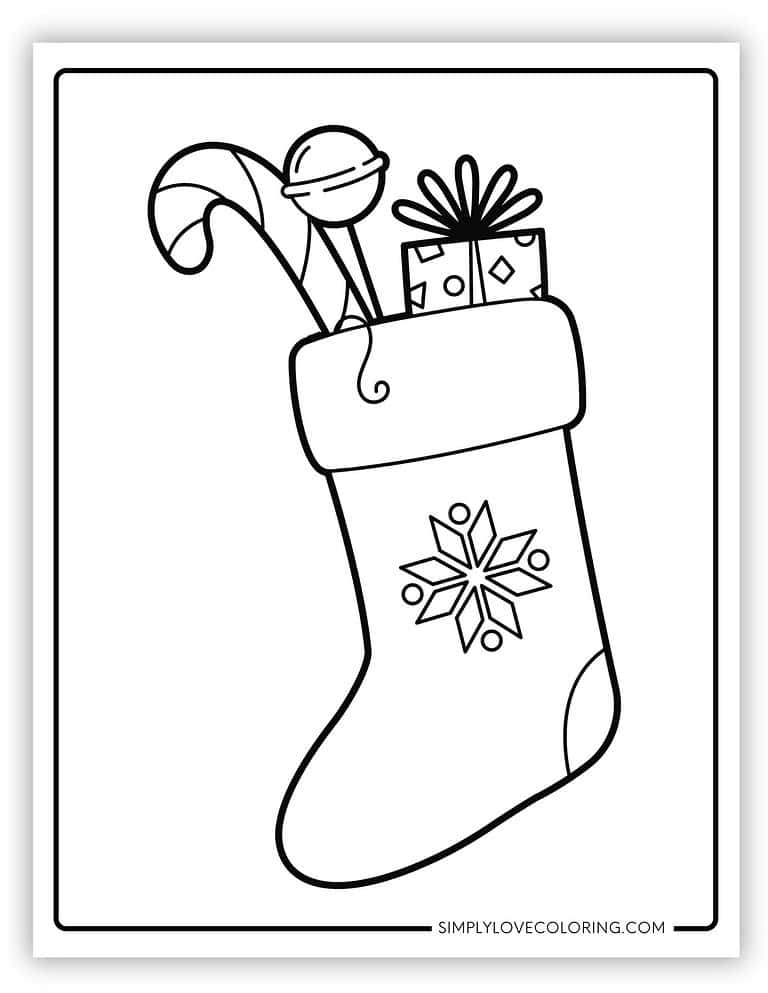 Christmas Stocking Templates (Free PDF Printables) - Simply Love Coloring