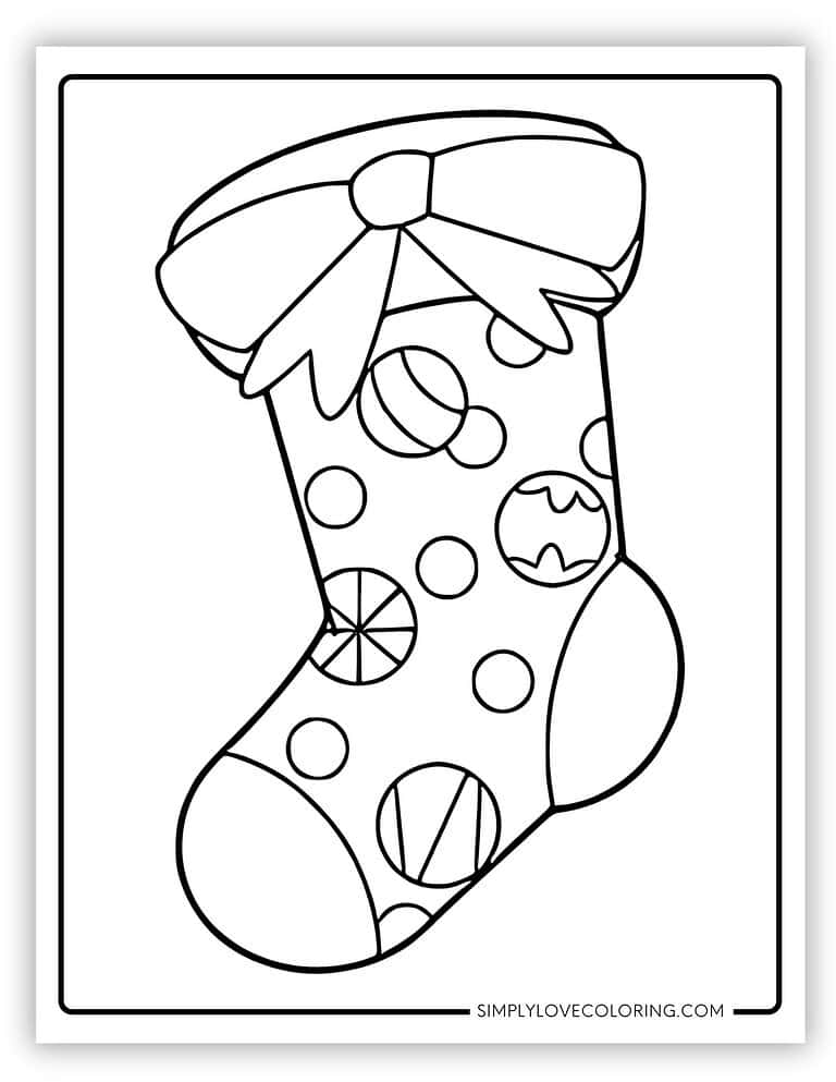 Christmas Stocking Templates (Free PDF Printables) - Simply Love Coloring