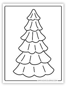 Christmas Tree Templates (Free PDF Printables) - Simply Love Coloring