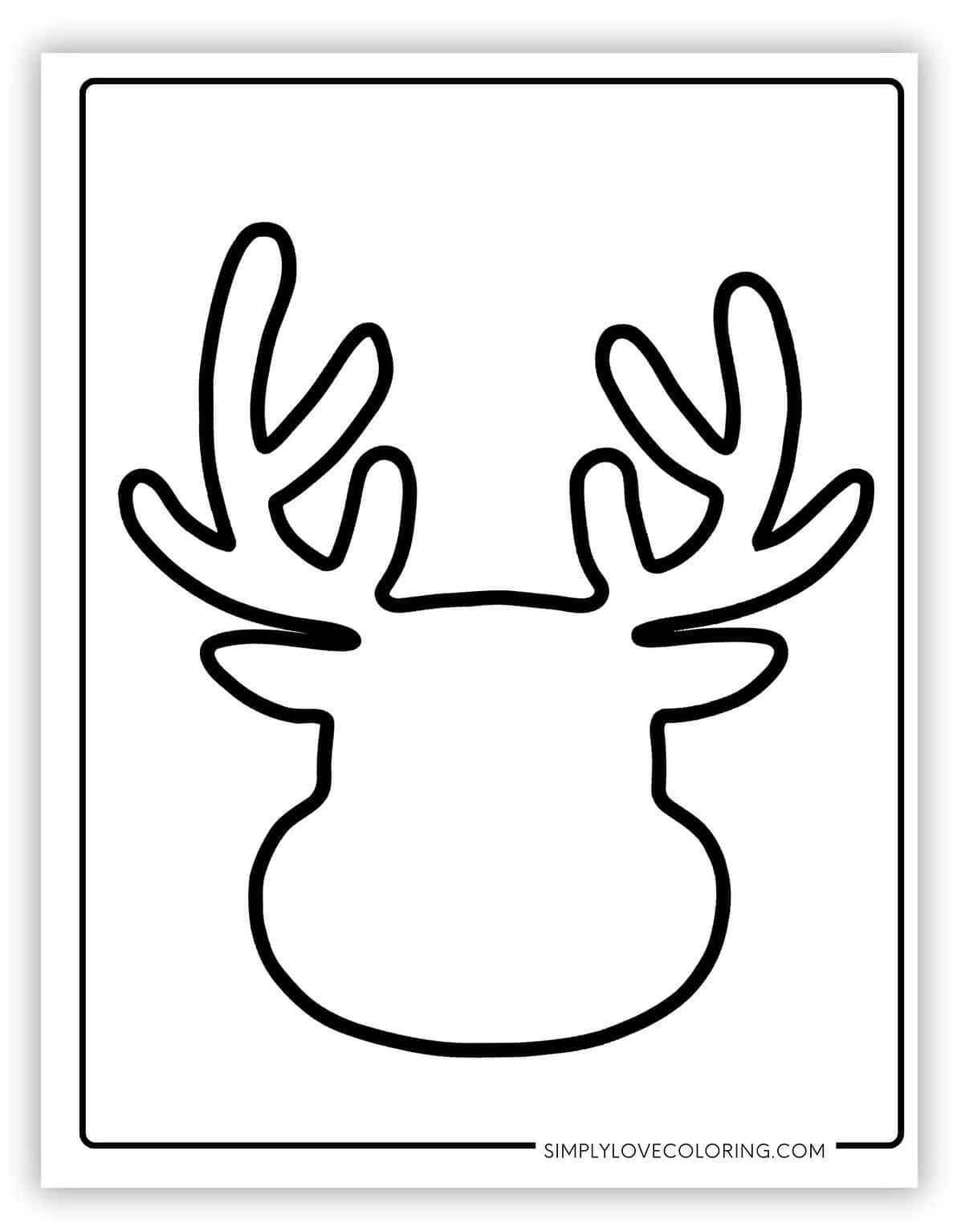 Reindeer Templates (Free PDF Printables) - Simply Love Coloring