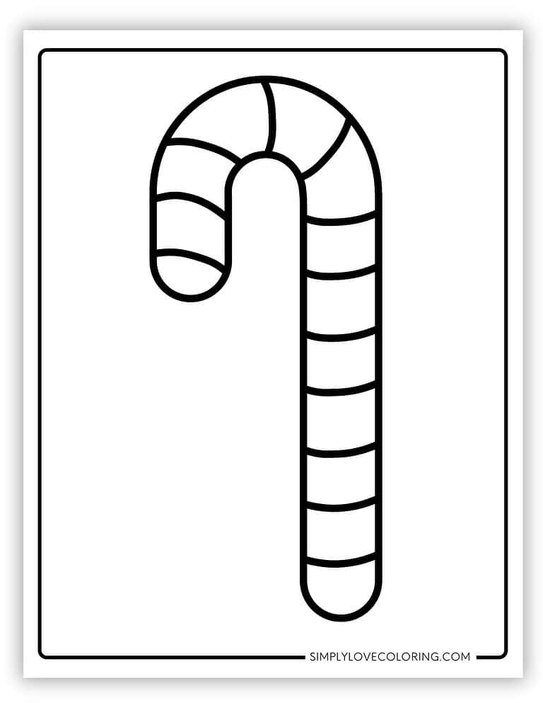 Candy Cane Templates (Free PDF Printables) - Simply Love Coloring