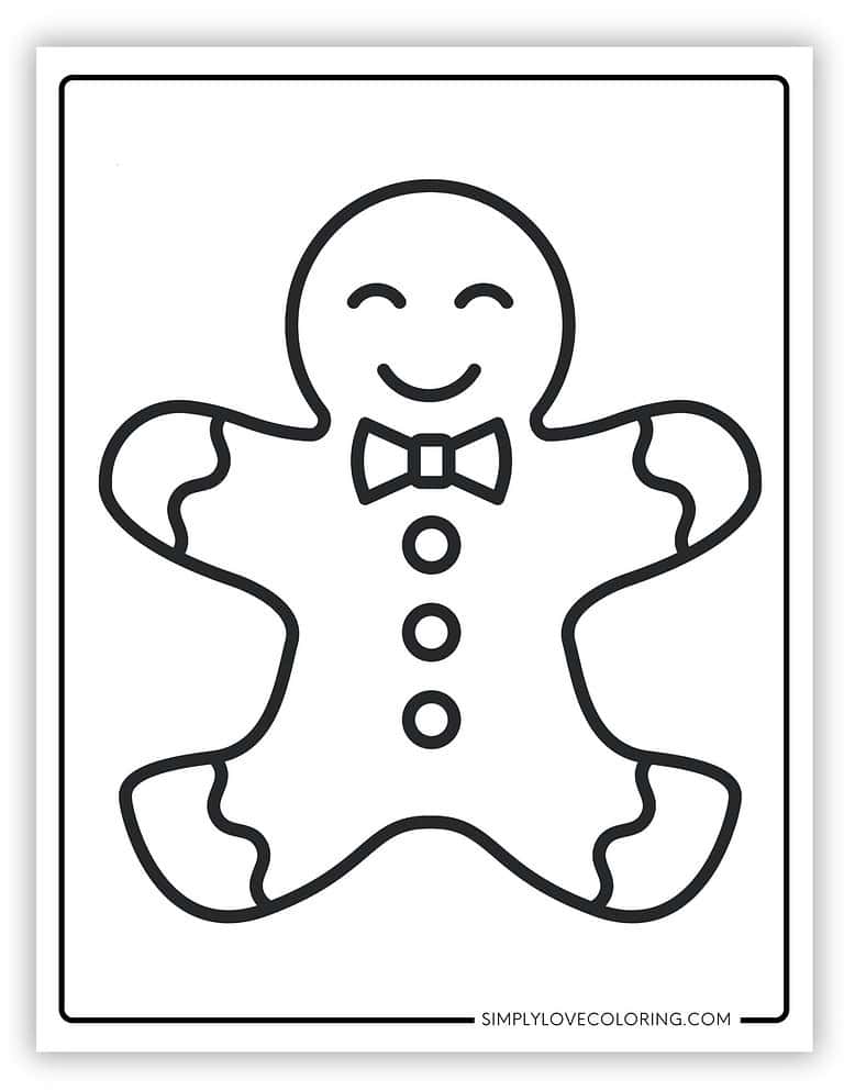 Gingerbread Man Templates (Free PDF Printables) - Simply Love Coloring