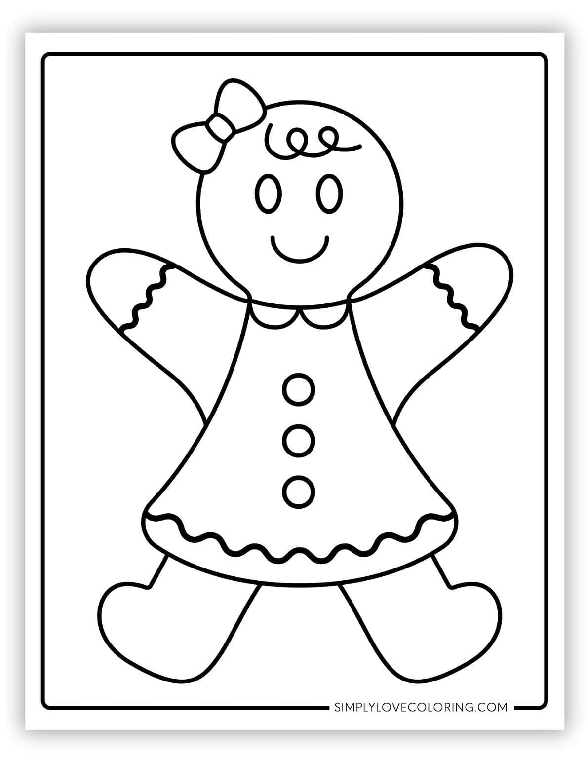 Gingerbread Man Templates (Free PDF Printables) - Simply Love Coloring