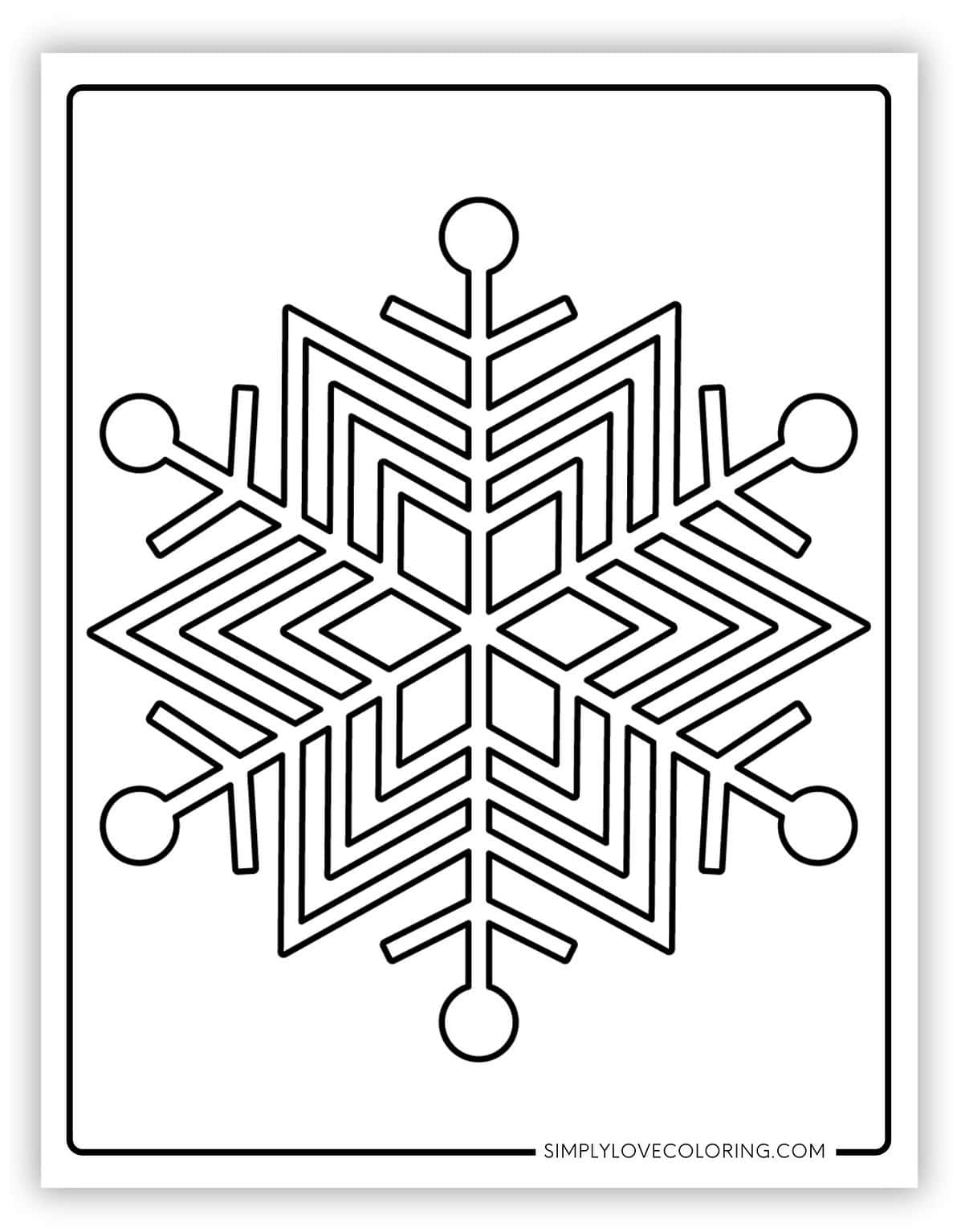 Snowflake Templates (Free PDF Printables) - Simply Love Coloring