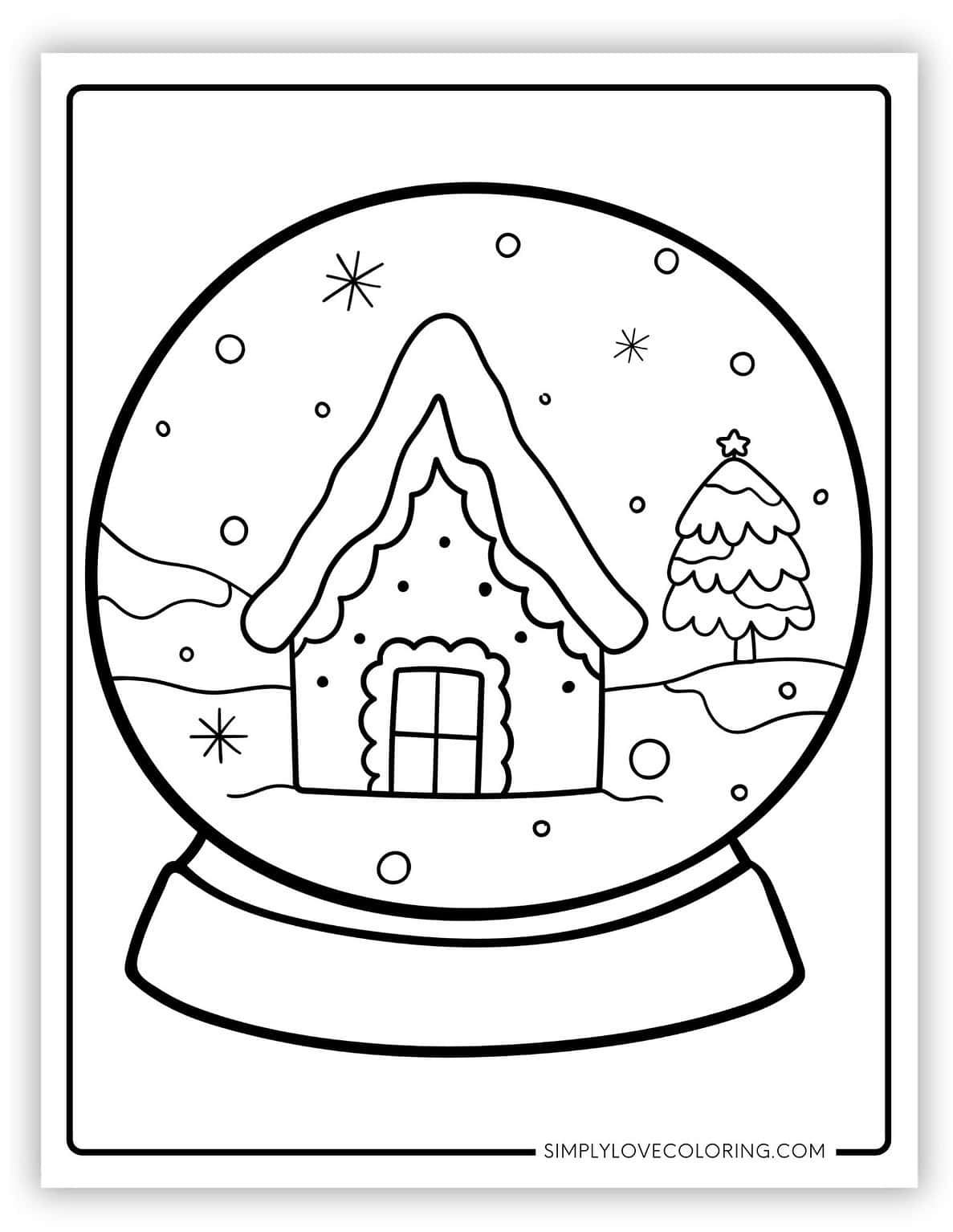 Snow Globe Templates (Free PDF Printables) - Simply Love Coloring