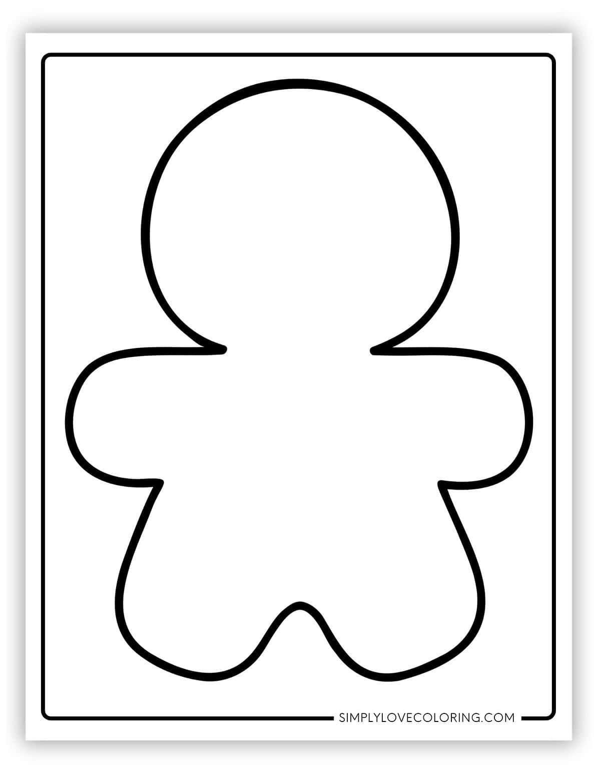 Gingerbread Man Templates (Free PDF Printables) - Simply Love Coloring