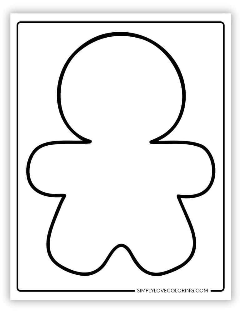 Gingerbread Man Templates (Free PDF Printables) - Simply Love Coloring