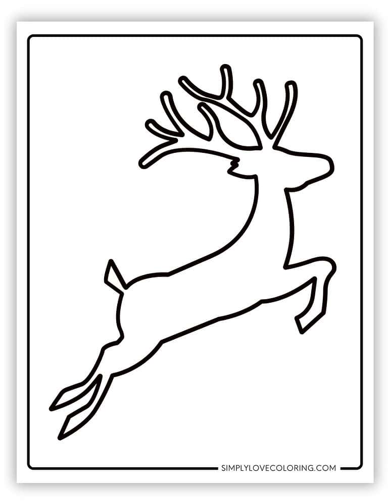 Reindeer Templates (Free PDF Printables) - Simply Love Coloring
