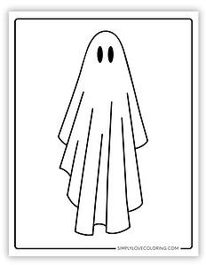 Ghost Templates (Free PDF Printables) - Simply Love Coloring