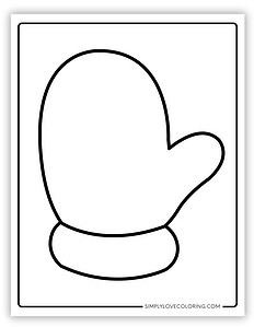 Mitten Templates (Free PDF Printables) – Simply Love Coloring