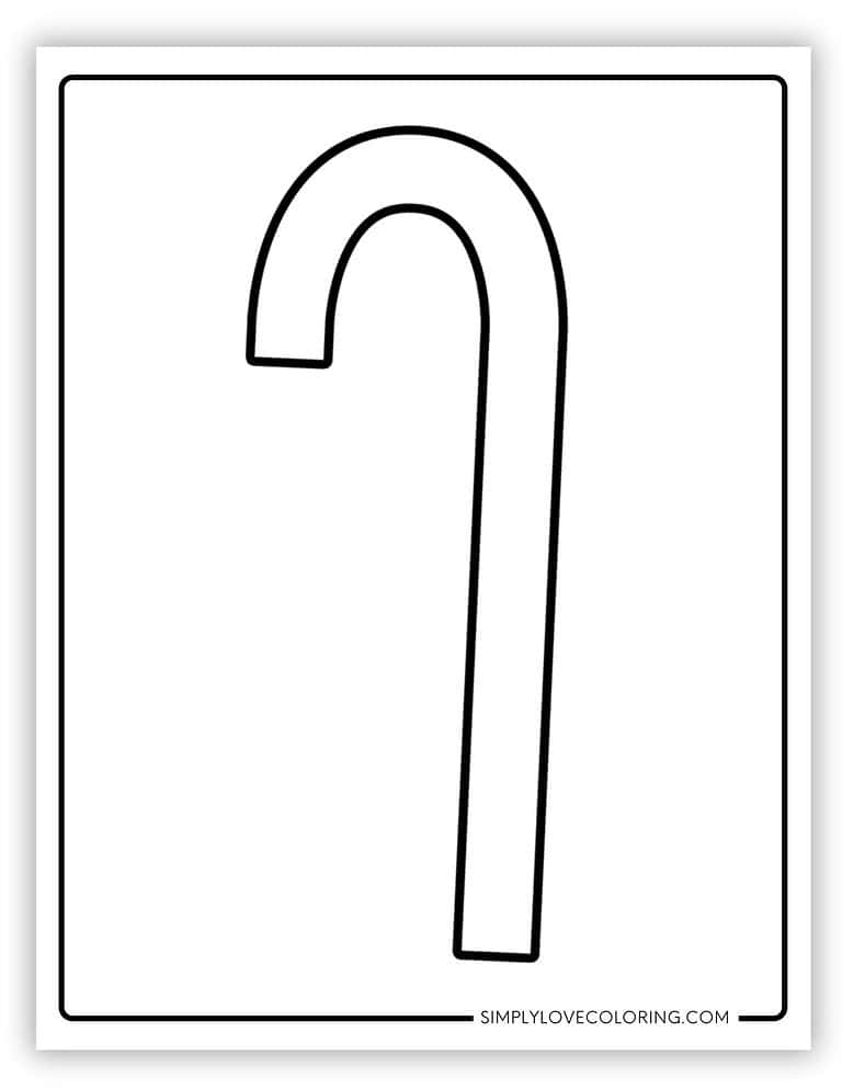 Candy Cane Templates (Free PDF Printables) - Simply Love Coloring