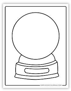 Snow Globe Templates (Free PDF Printables) - Simply Love Coloring