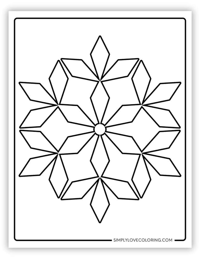 Snowflake Templates (Free PDF Printables) - Simply Love Coloring