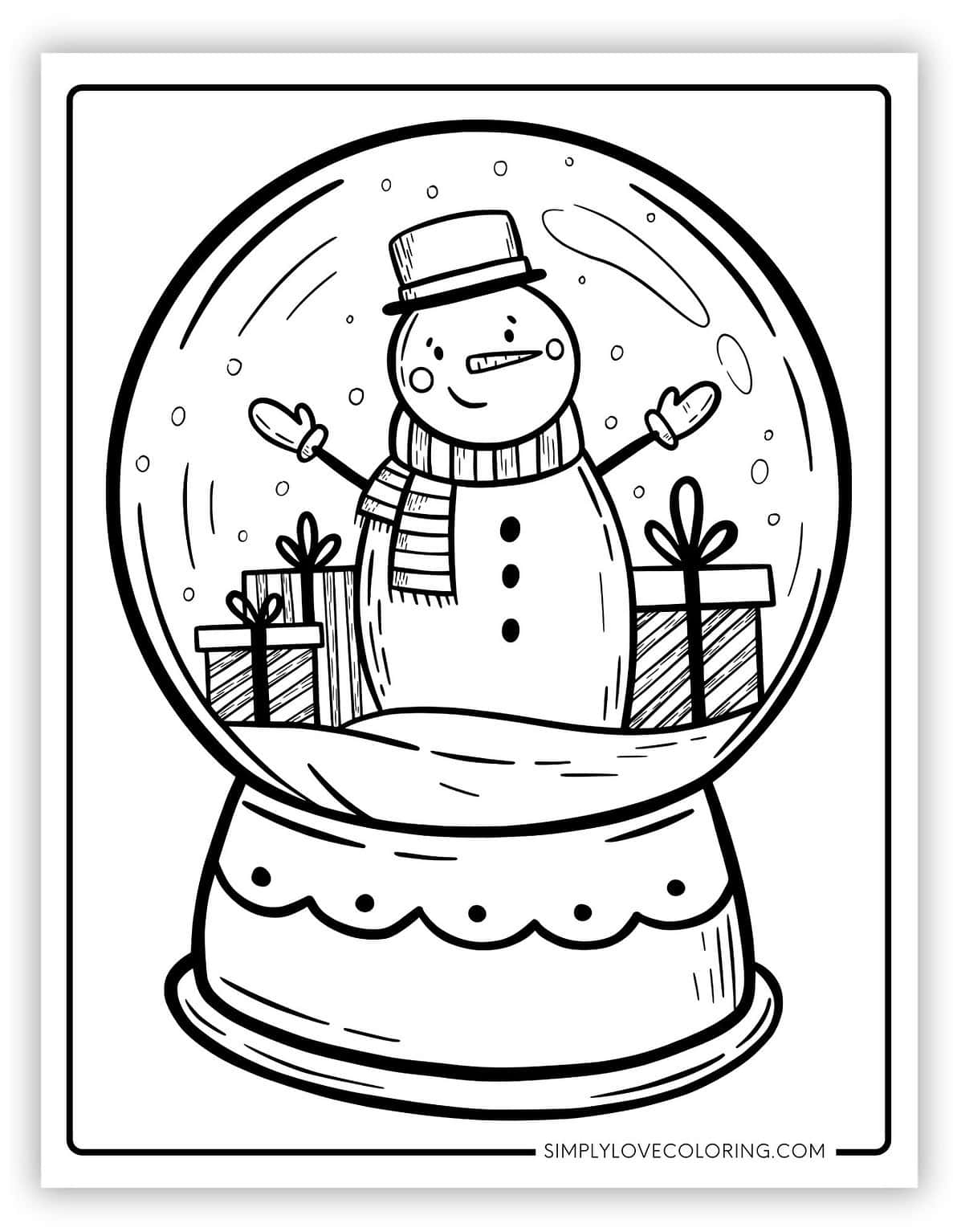 Snow Globe Templates (Free PDF Printables) - Simply Love Coloring