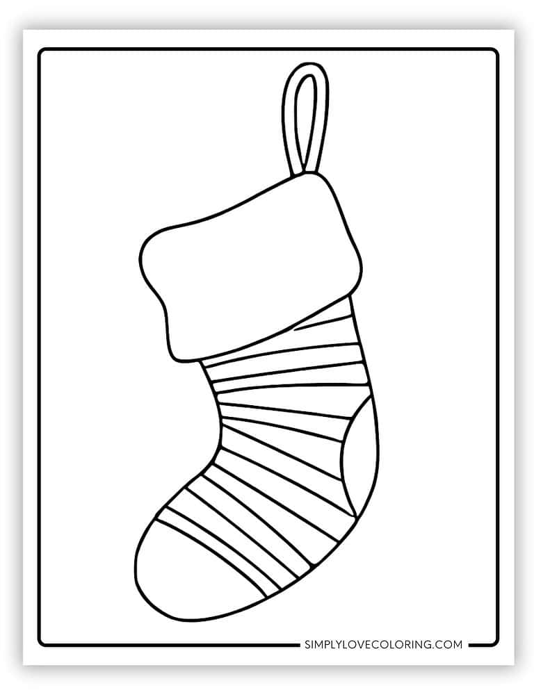 Christmas Stocking Templates (Free PDF Printables) - Simply Love Coloring