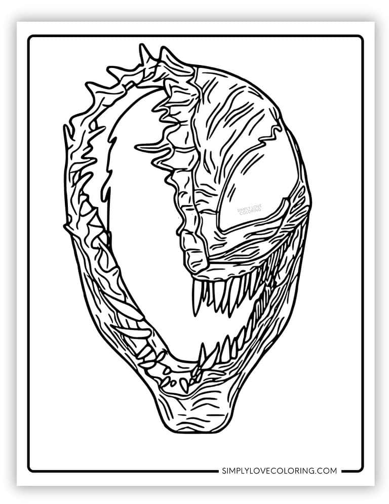Venom Coloring Pages (Free PDF Printables) - Simply Love Coloring