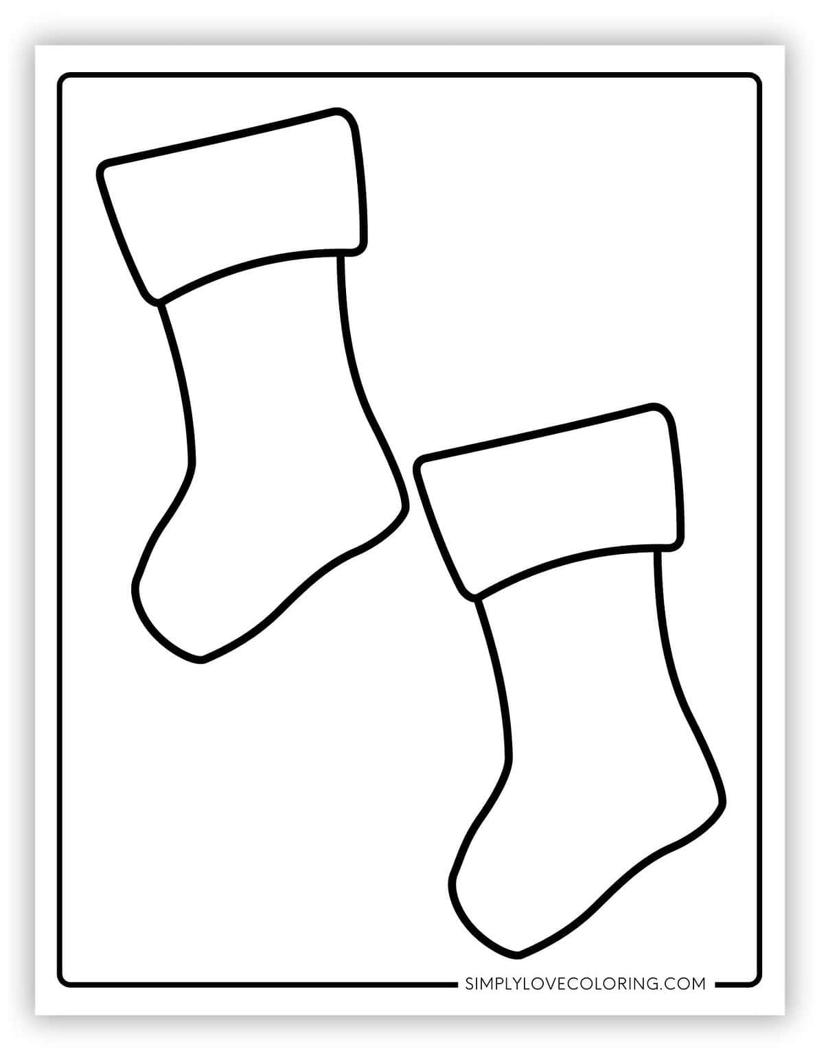 Christmas Stocking Templates (Free PDF Printables) - Simply Love Coloring