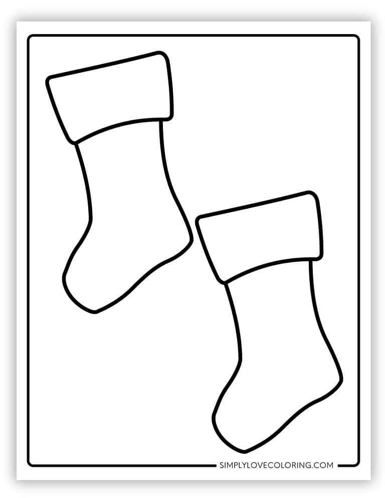 Christmas Stocking Templates (Free PDF Printables) - Simply Love Coloring
