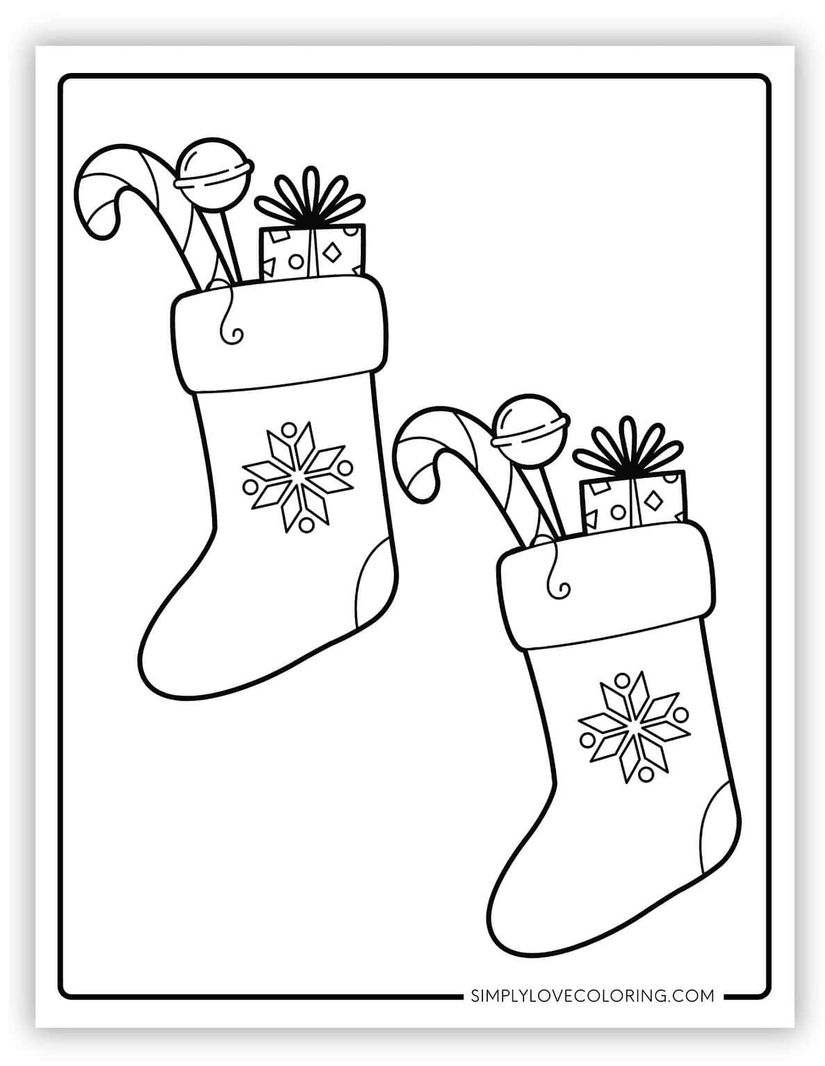 Christmas Stocking Templates (Free PDF Printables) - Simply Love Coloring