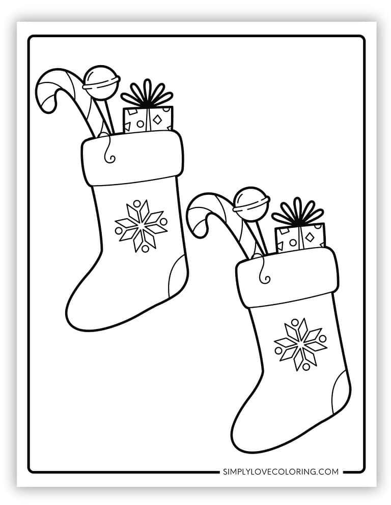 Christmas Stocking Templates (Free PDF Printables) - Simply Love Coloring