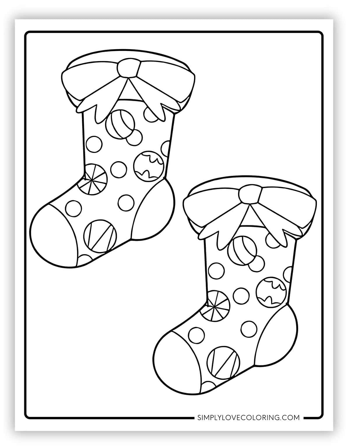 Christmas Stocking Templates (Free PDF Printables) - Simply Love Coloring