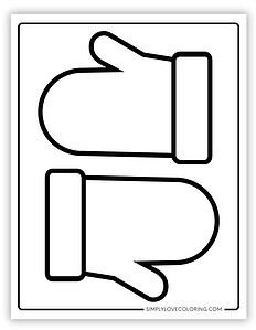 Mitten Templates (Free PDF Printables) - Simply Love Coloring