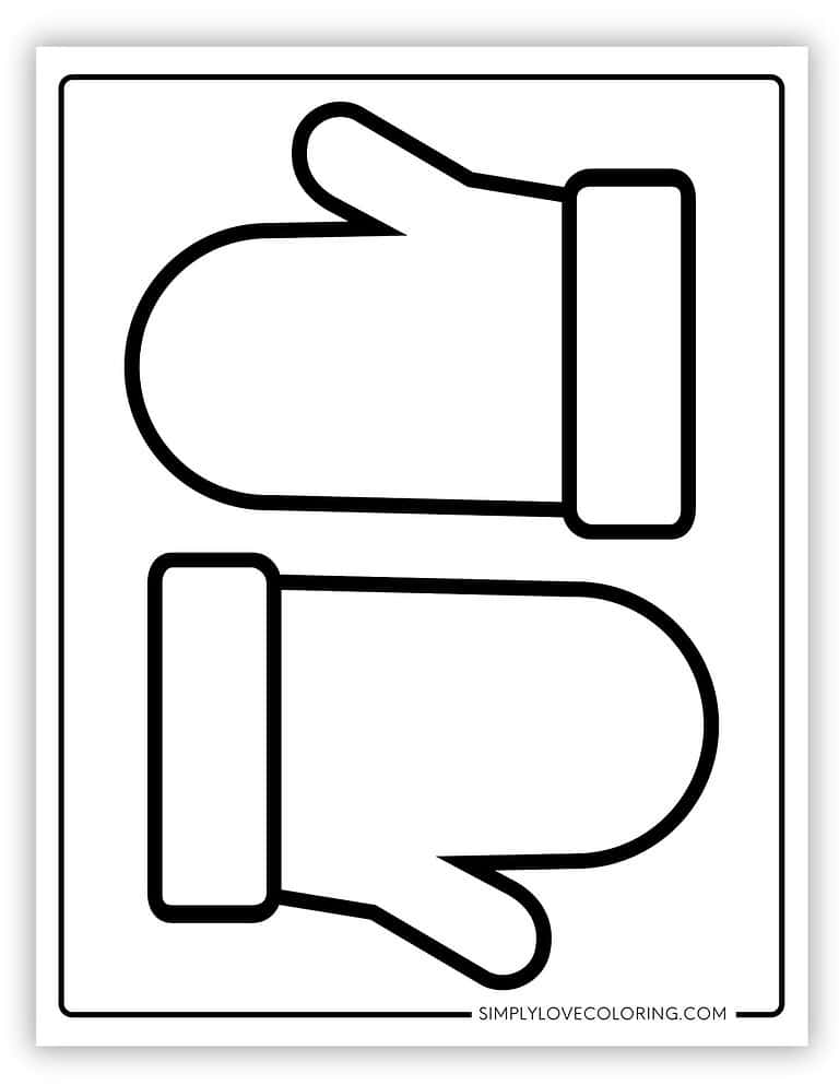 Mitten Templates (Free PDF Printables) – Simply Love Coloring