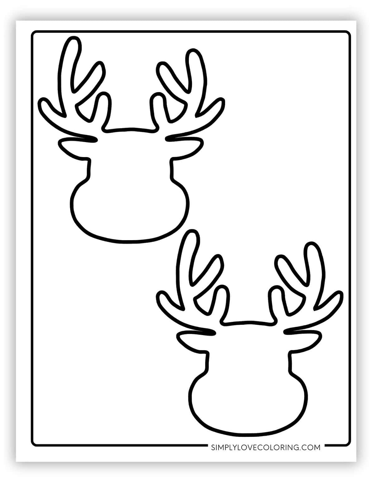 Reindeer Templates (Free PDF Printables) - Simply Love Coloring